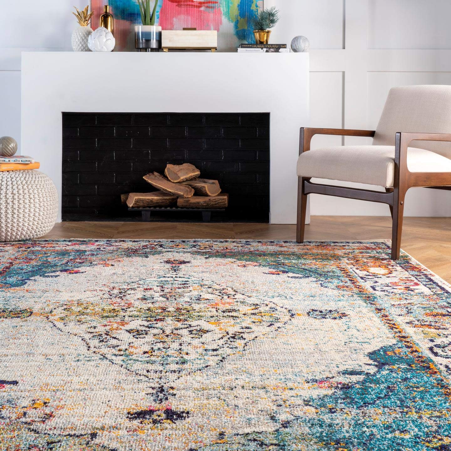 nuLOOM Vintage Medallion Veronica Area Rug, 7x9, Blue