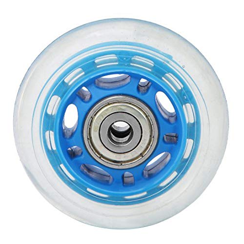 Mosichi 62mm Skate Wheels, Transparent Silent Mute Caster Wheel Luggage Cart Trolley Skate Accessory Blue