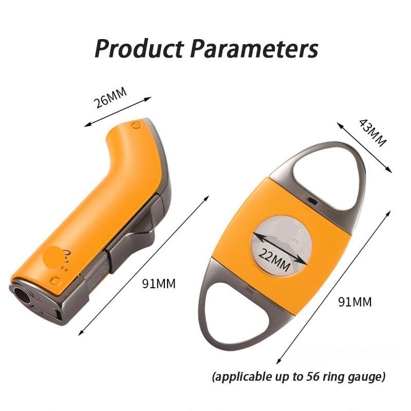 New Lighter Two-Piece Set, Fillable Gas, Windproof Flame, Easy to Carry, Suitable for Boyfriend Girlfriend Father (Color : C3)