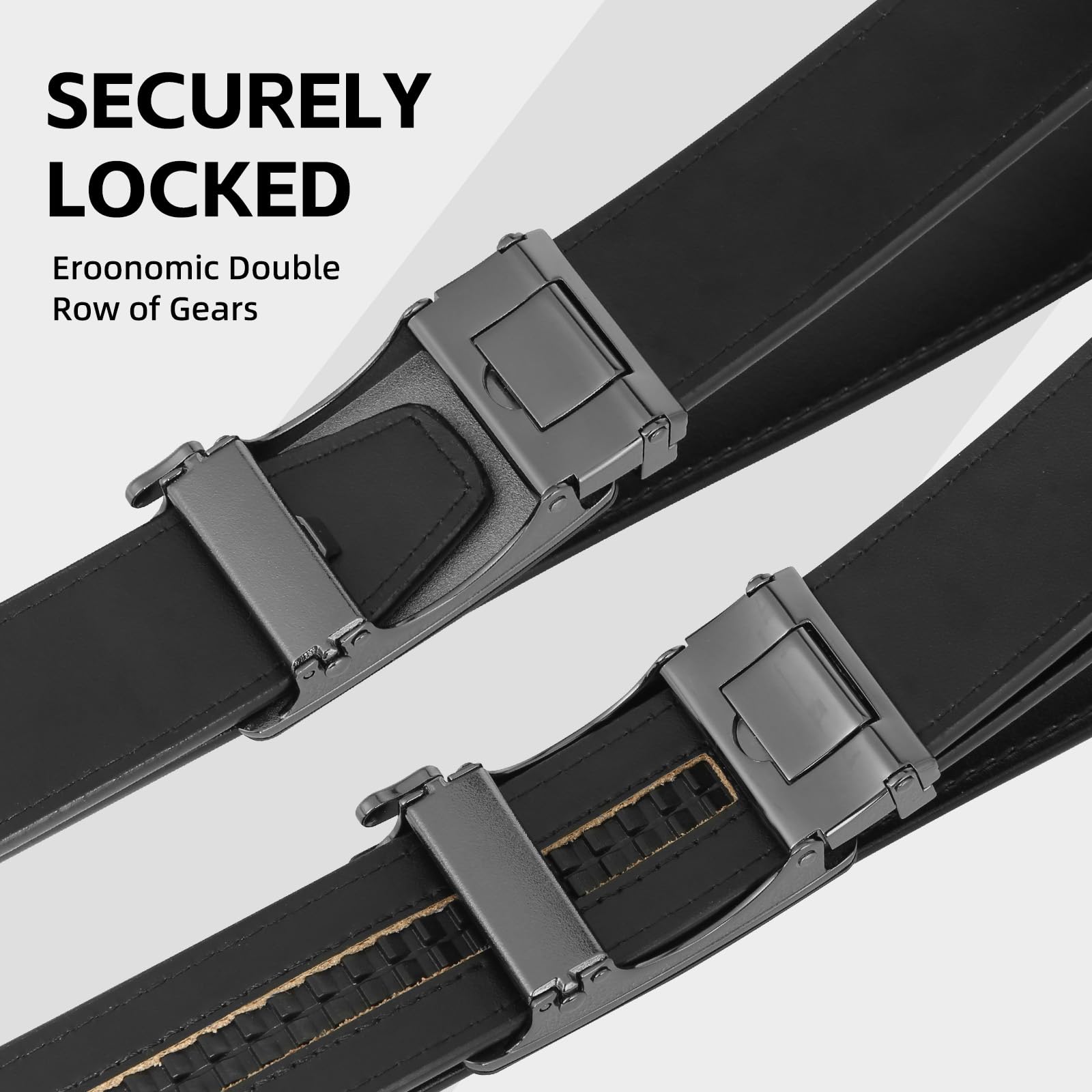 West Leathers Men's Ratchet Belt 100% Italian Cow Leather Belts - Adjustable, Gift-Ready Dress Belts