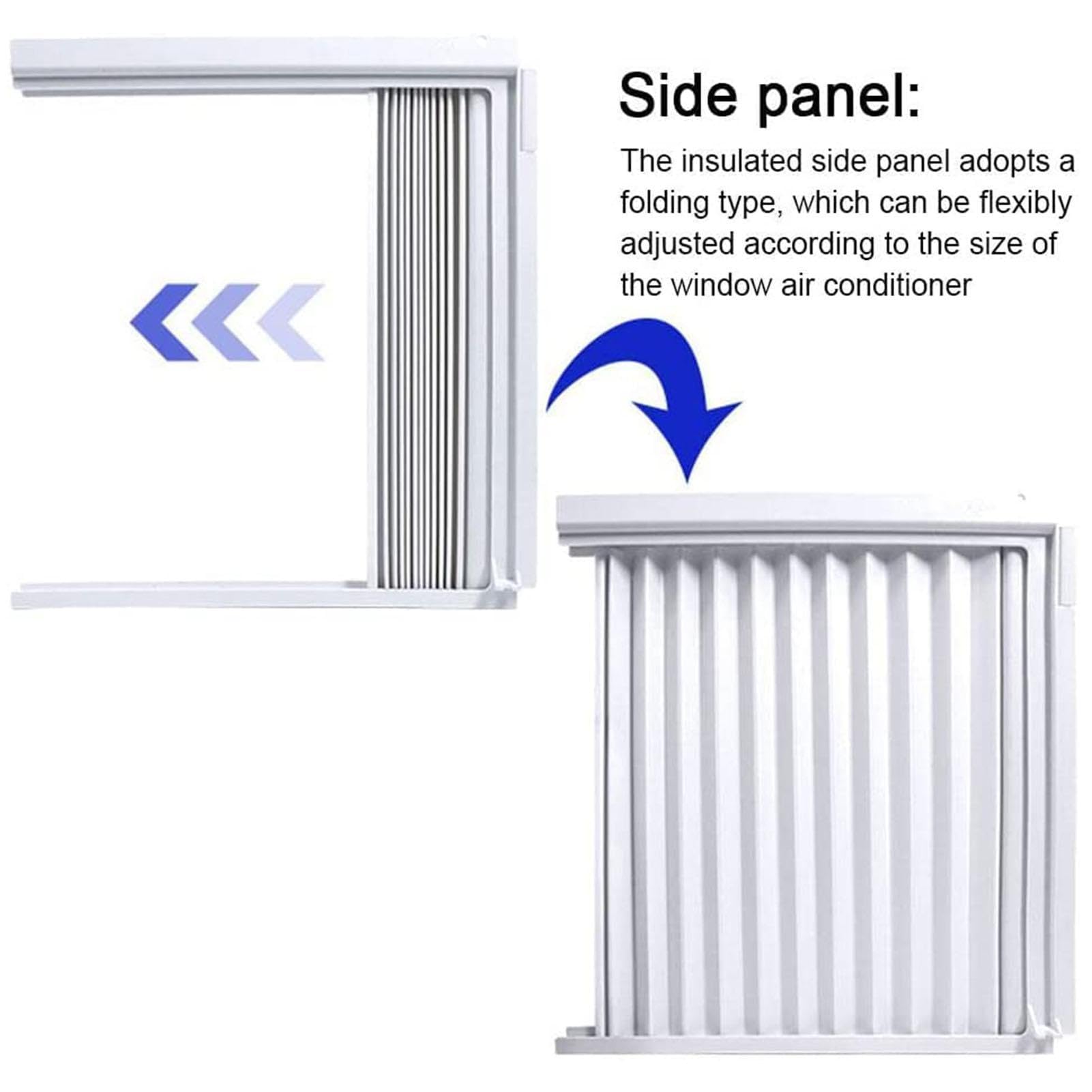 Window AC Insulation Panels - Windproof Air Conditioner Window Blocker, Energy Saving AC Side Panels | Energy Saving AC Side Draft Blockers, AC Insulation Panels for Preventing Heat Noise Sun Block