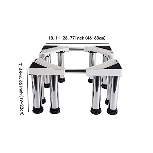 Multi-Functional Pedestal, 12 Strong Legs Adjustable Length and Width,Can Hold Up to 660 Lbs Washer Pedestal Stand, for Dryers and Refrigerators (3-5 Days Delivery)