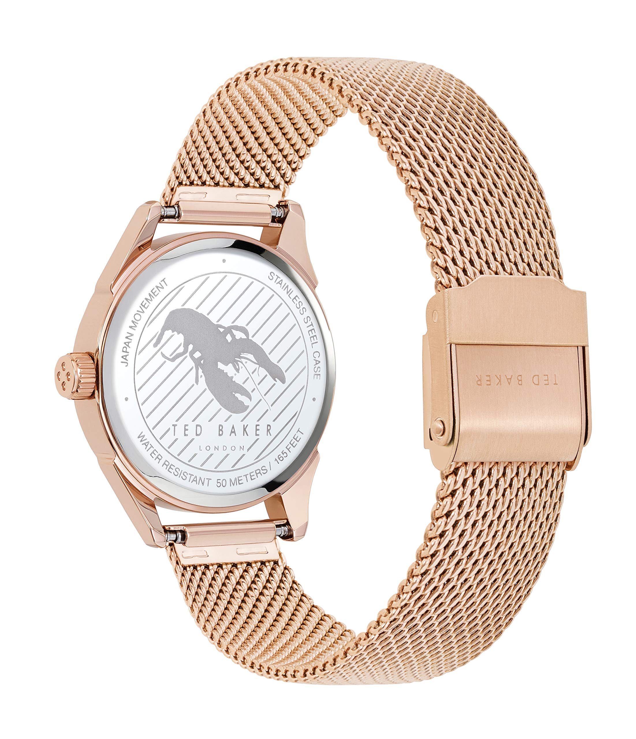 Ted Baker LUCHIAA Women's Rose Gold Stainless Steel Mesh Band Watch (Model: BKPLUF905)
