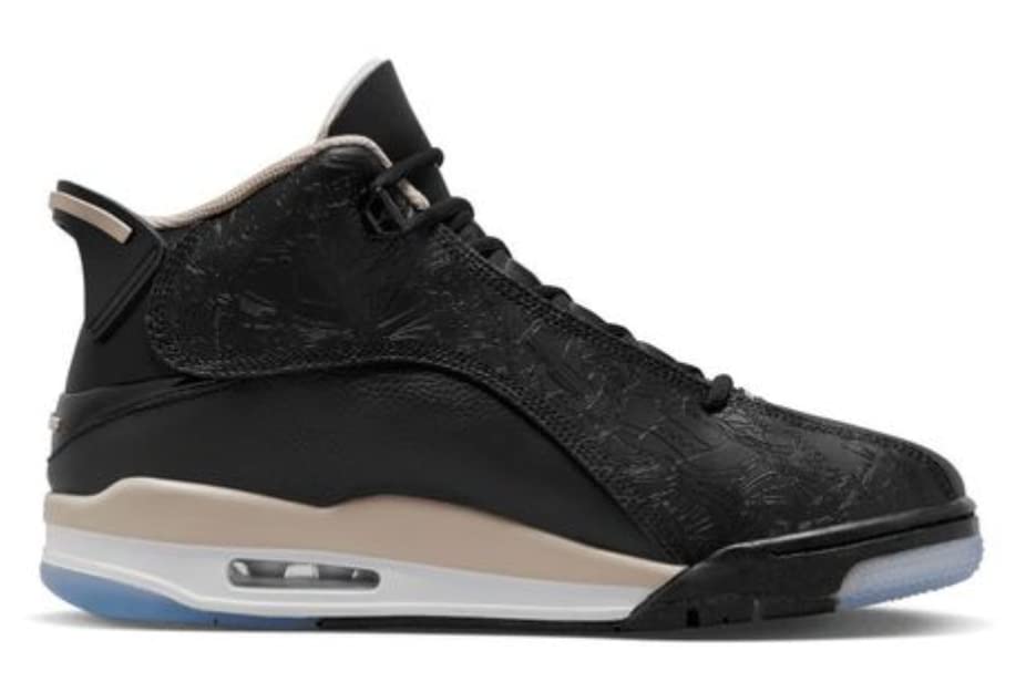 Nike Men's Jordan Dub Zero Basketball Shoe, Black/White/Fossil Stone, 9