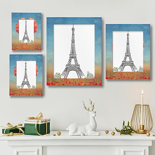 POFATO Tree Red Heart11x14 Picture Frame Wood Photo Frame for Tabletop Display Wall Mount Picture Frame Display 11 x 14 Inch Photo Wall Decor Home Gift Frames