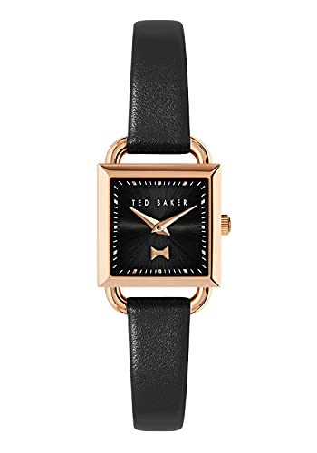 Ted Baker Women's Stainless Steel Quartz Leather Strap, Black, 12 Casual Watch (Model: BKPTAS105)