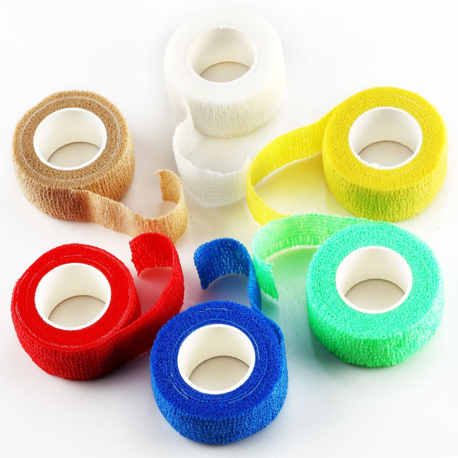 Self Adhesive Bandage Wrap,self Adherent wrap,Elastic Bandage wrap Vet Wrap for Sports Injury Wrist Ankle (1 Inch 6 Pack)