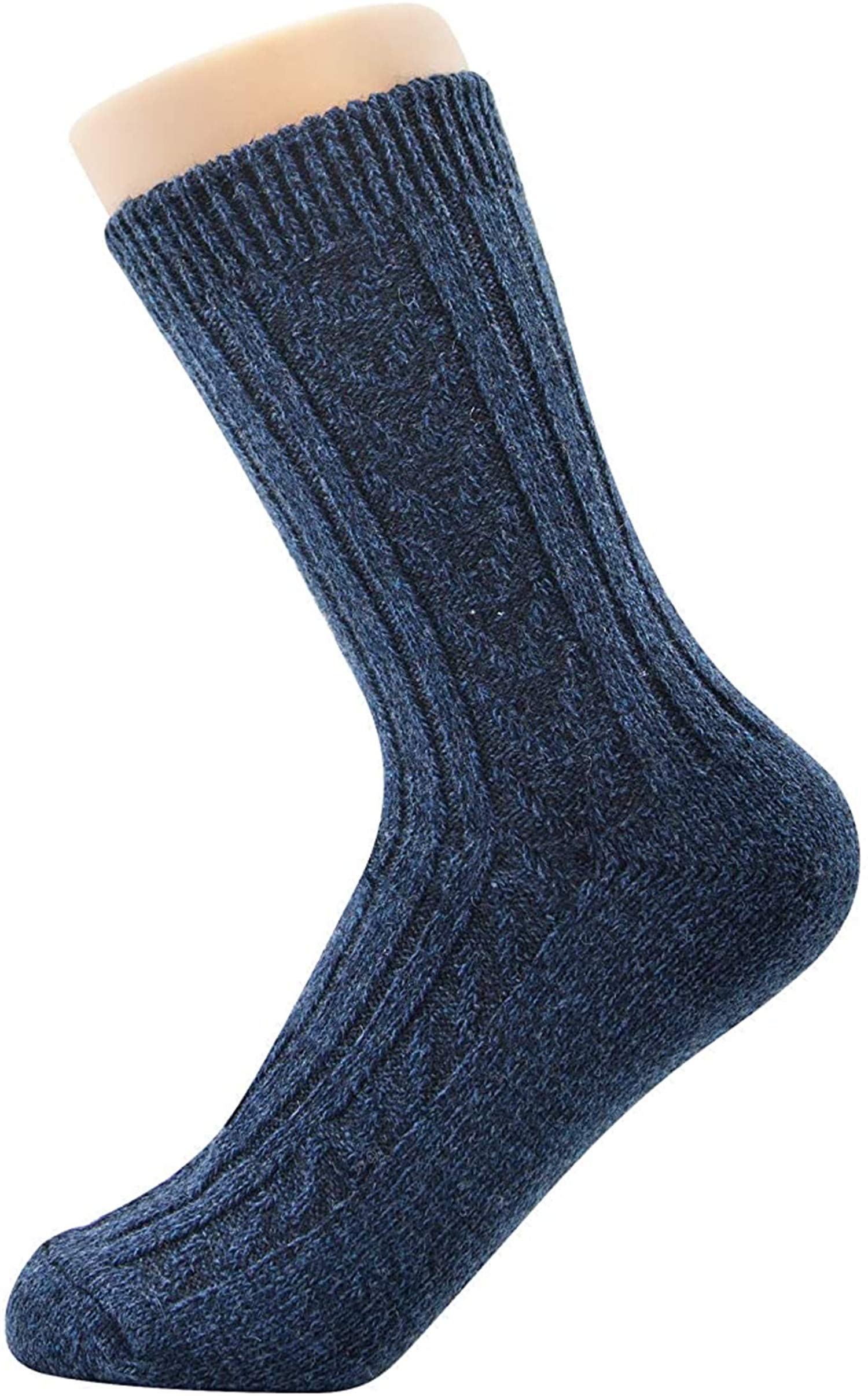 Women Socks Winter Warm Thick Soft Wool Socks Christmas Gifts Cozy Crew Vintage Socks Boot Socks Athletic Hiking socks 4 Pairs Geometric Stripe One Size