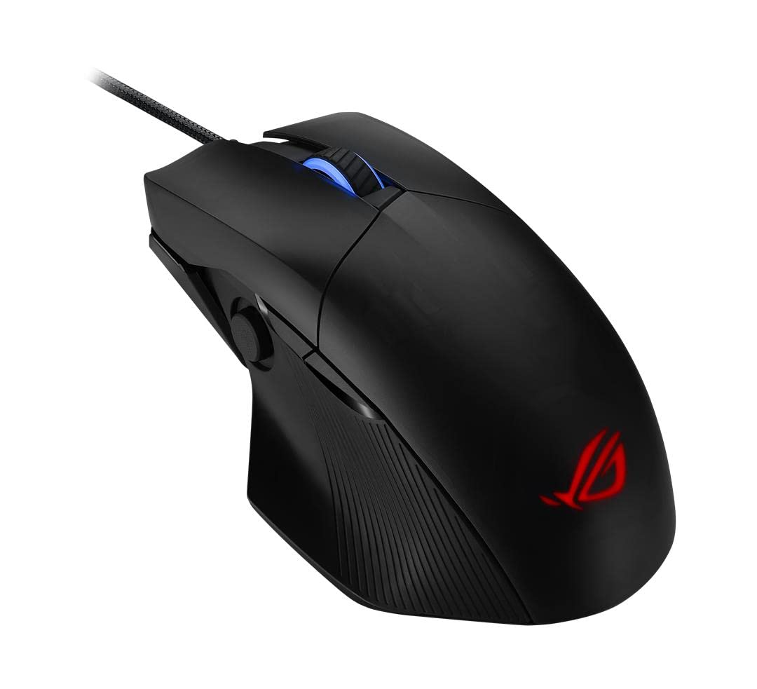 ROG Chakram Core Gaming Mouse Featuring programmable Joystick, Advanced 16000 dpi Sensor, Push-fit Switch sockets Design, Adjustable Weight, Stealth, Instant Screenshot and Aura Sync Lighting