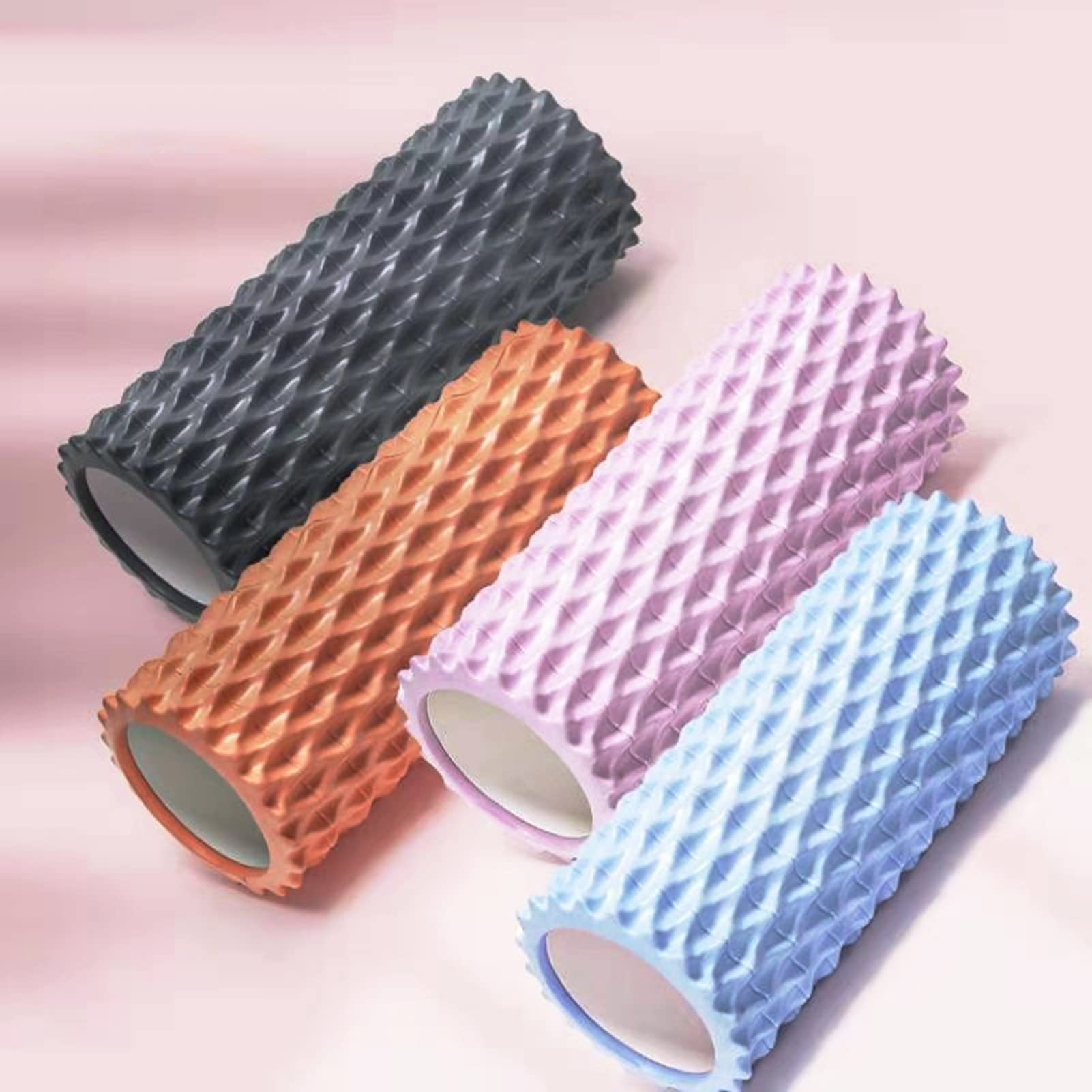 Wharick Yoga Foam Roller Massage Exercise EVA Fitness Round Roller Physical Therapy for Back Pain, Legs Sports Orange