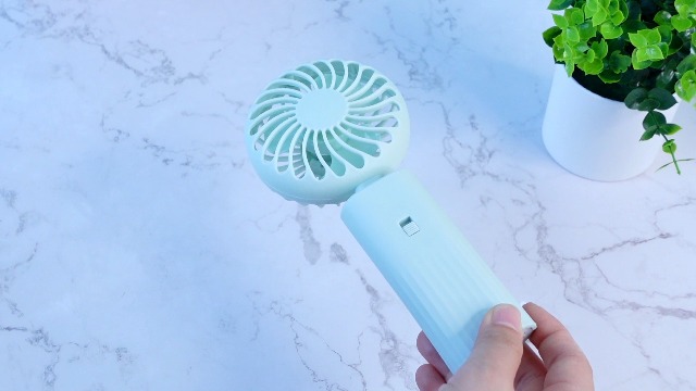 Woanger Mini Handheld Folding Fan Bulk USB Desk Fan Battery Operated Fans with Data Cable Hanging Foldable Desk Fan Small Rechargeable Pocket Fan Portable USB Electric Fan (20 Pcs)