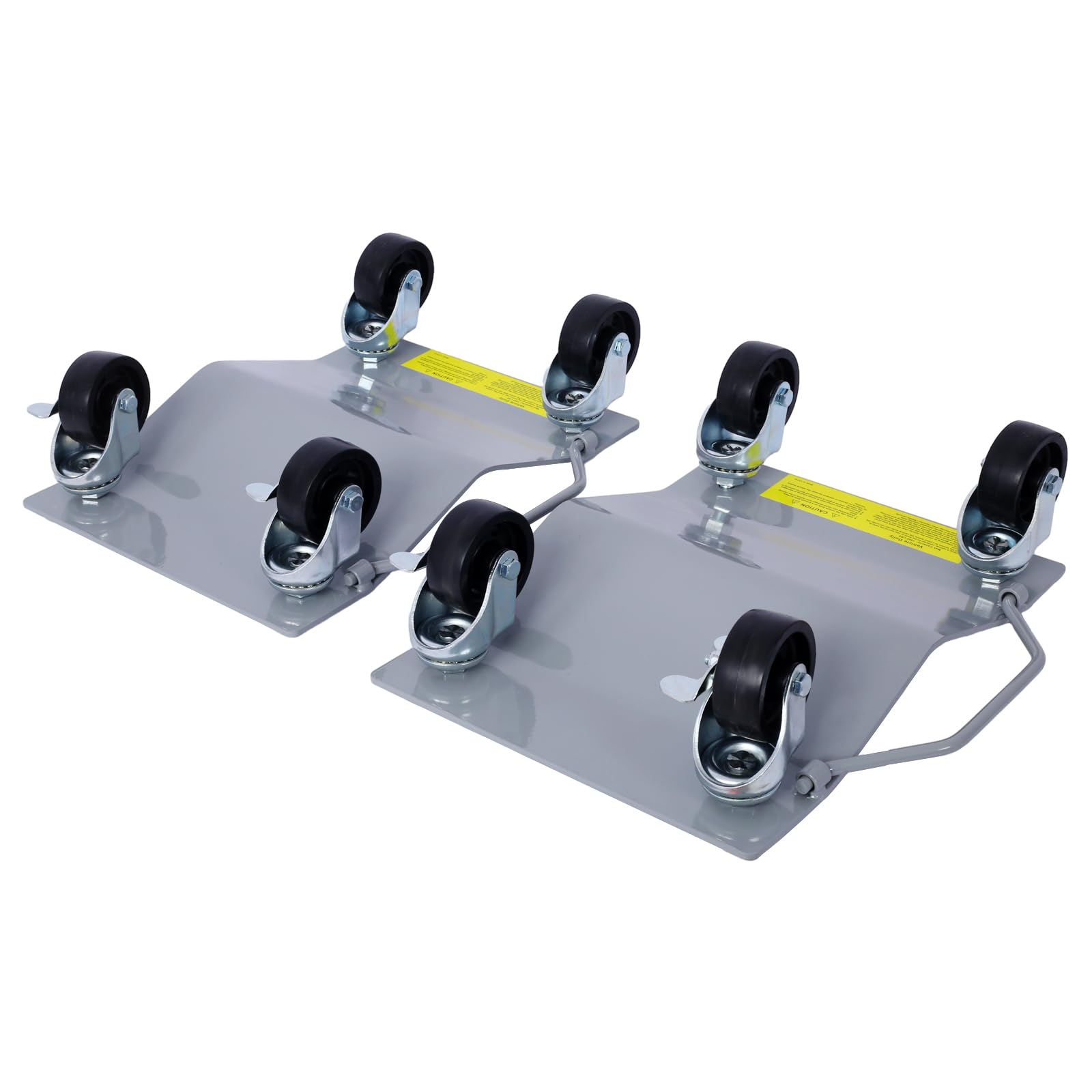 Miscoos Car Dolly, Heavy Duty Wheel Dolly,4 Tire Wheel Dolly Car Stakes 6000lbs Capacity,Gray