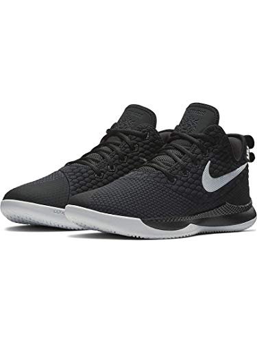 Nike Men's Lebron Witness III Basketball Shoe Black/White/Cool Grey Size 13 M US