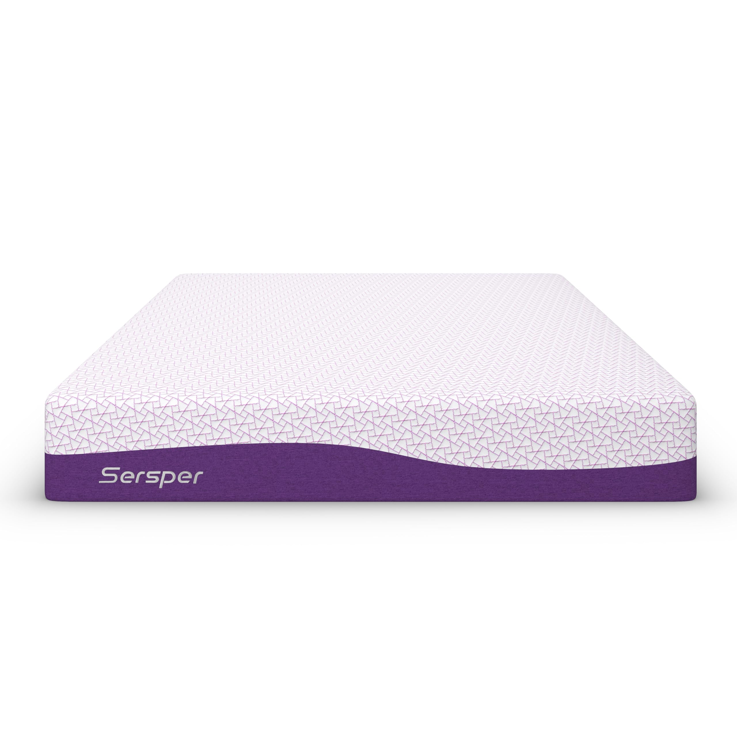 Sersper Queen Mattress 8 inch - Bamboo Charcoal Memory Foam Mattress for Cool Sleep & Pressure Relief - Fiberglass Free - CertiPUR-US Certified - Medium Firm
