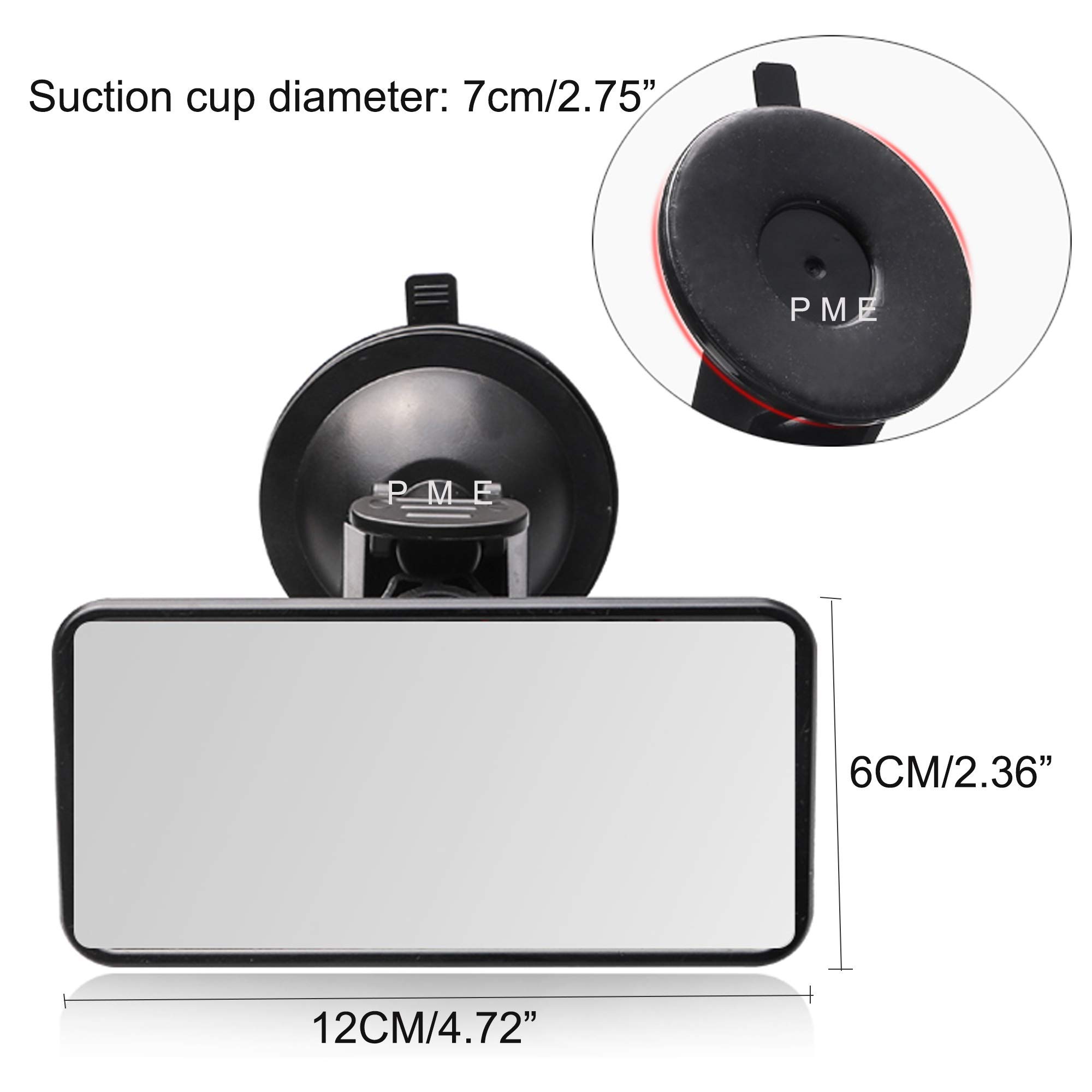Rear View Mirror for Backseat with Baby- in- Car Sticker, Interior Car Suction Cup Windshield Mirror Strong Sucker Flat Rear View Mirror for Baby Infant Child New