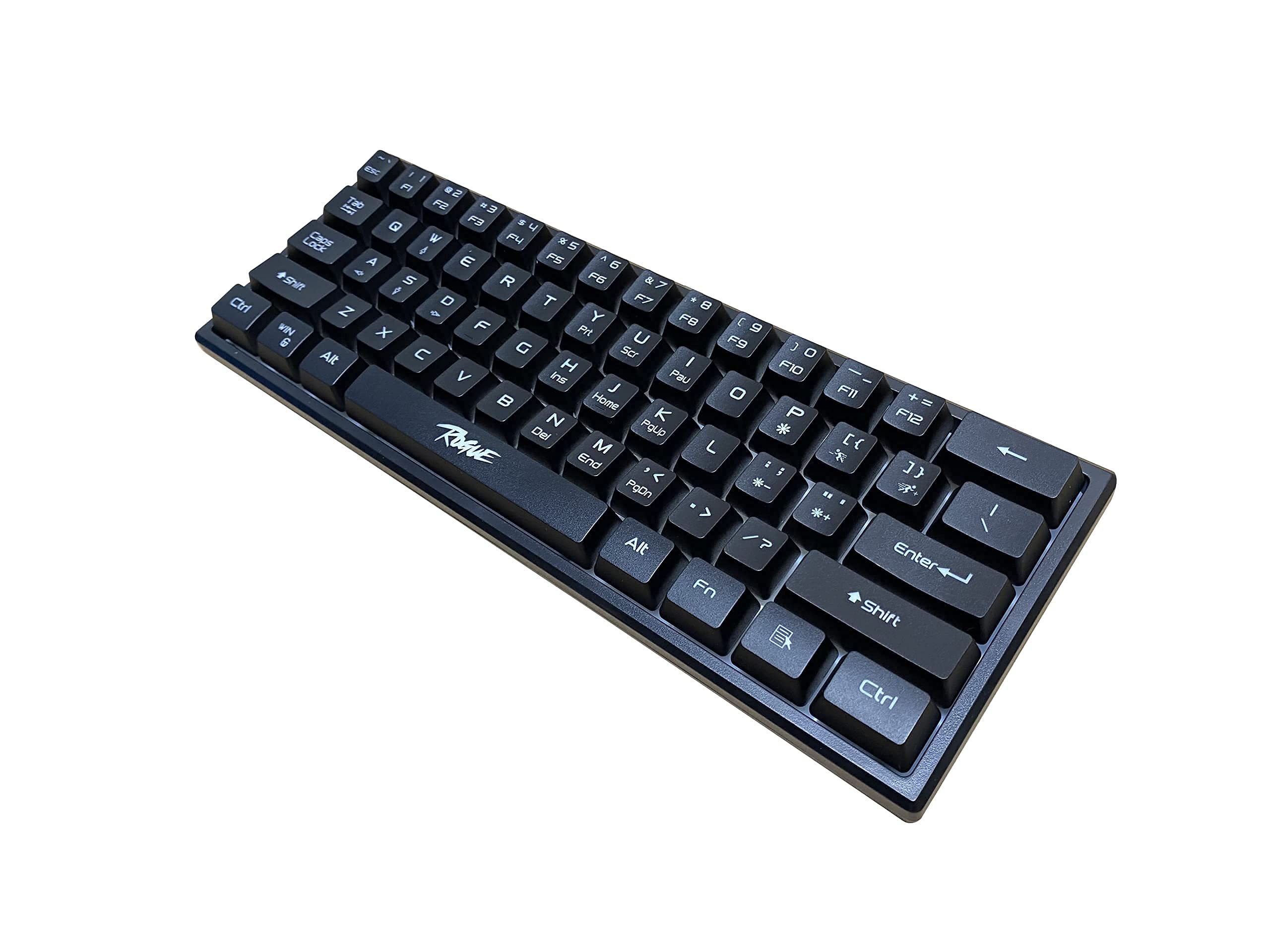 ROGUE Silent 60% Gaming Keyboard, RGB Backlit Ultra-Compact Mini Keyboard, Quiet Ergonomic Water-Resistant Mechanical Feeling Keyboard for PC, MAC, PS4, Xbox ONE