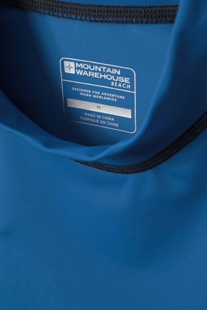 Mountain Warehouse Mens UV Rash Guard - Fast Drying Rash Top Red Medium