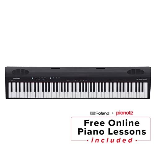 Roland GO:PIANO88 88-Note Digital Piano with Onboard Bluetooth Speakers - with H&A Closed-Back Studio Monitor Headphones