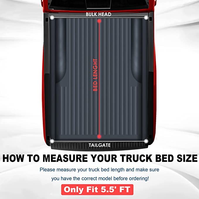 MOSTPLUS Tri 3-Fold 5.5 FT Soft Fold Truck Bed Tonneau Cover Compatible for 2009-2014 Ford F150 F-150 Styleside (Excl Raptor Series)