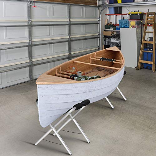 Soozier Universal Kayak Storage Stand & Rack for Cleaning, Storing, & Maintenance with Aluminum Frame & Folding Design