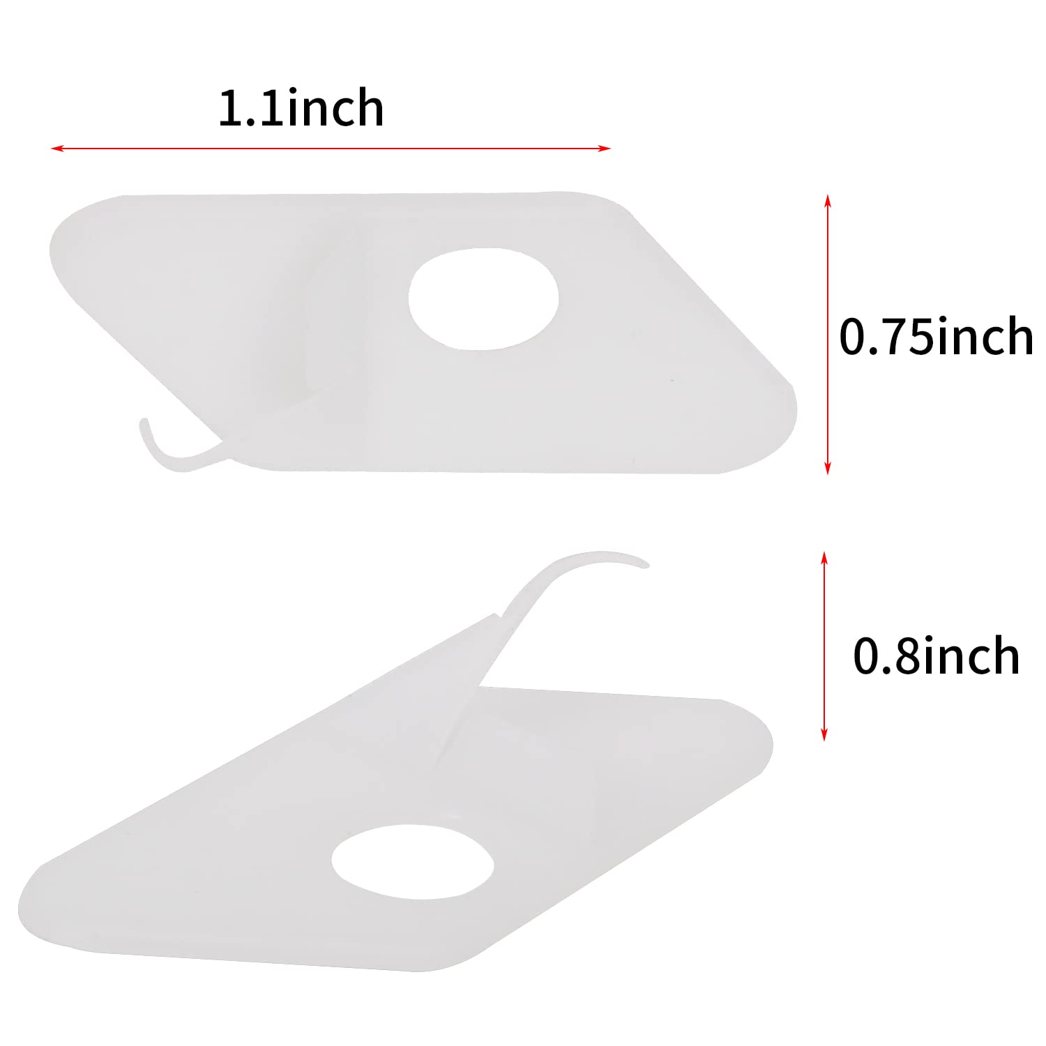 SOPOGER 6pcs Plastic Arrow Rest Black Recurve Bow Arrow Rest Adhesive Back Hunting Shooting Targeting Accessory for Right or Left Hand (Right Hand White)