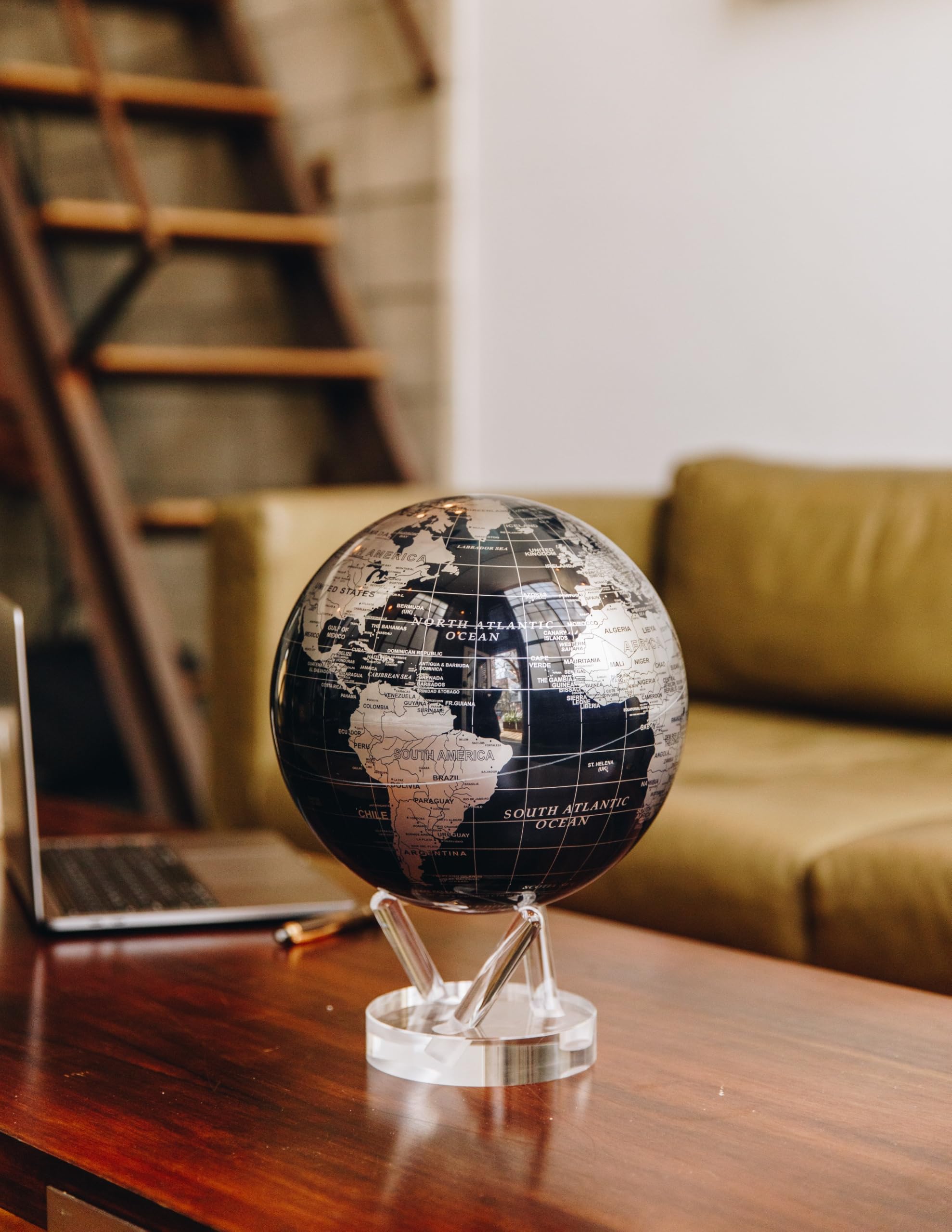 Mova 4.5" Metallic Copper and Black Earth Globe