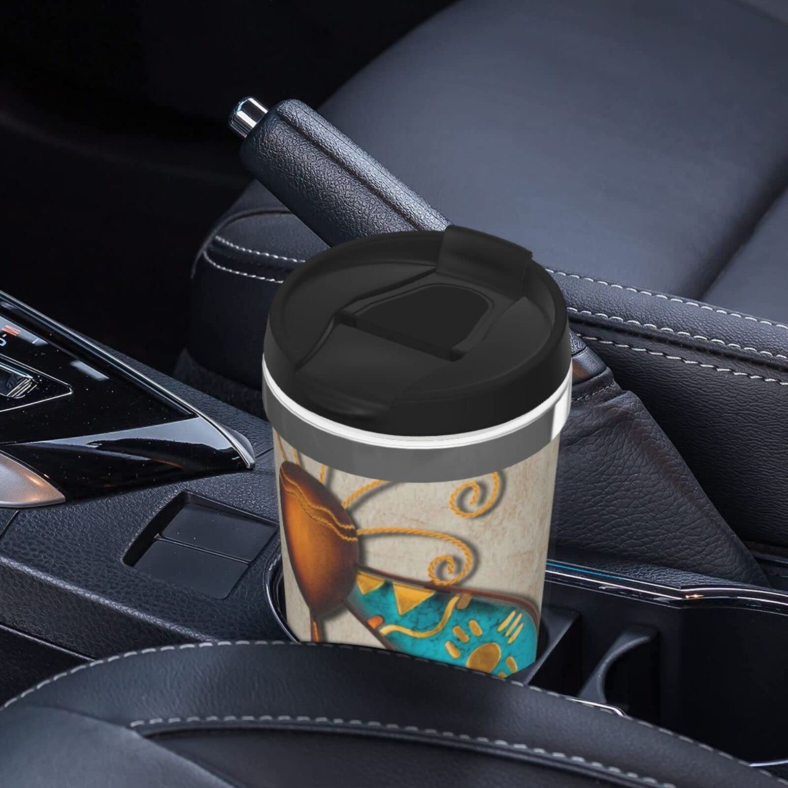 Travel Coffee Mug For Women Men Kokopelli Southwestern Style Double Wall Vacuum Insulated Tumbler Cup