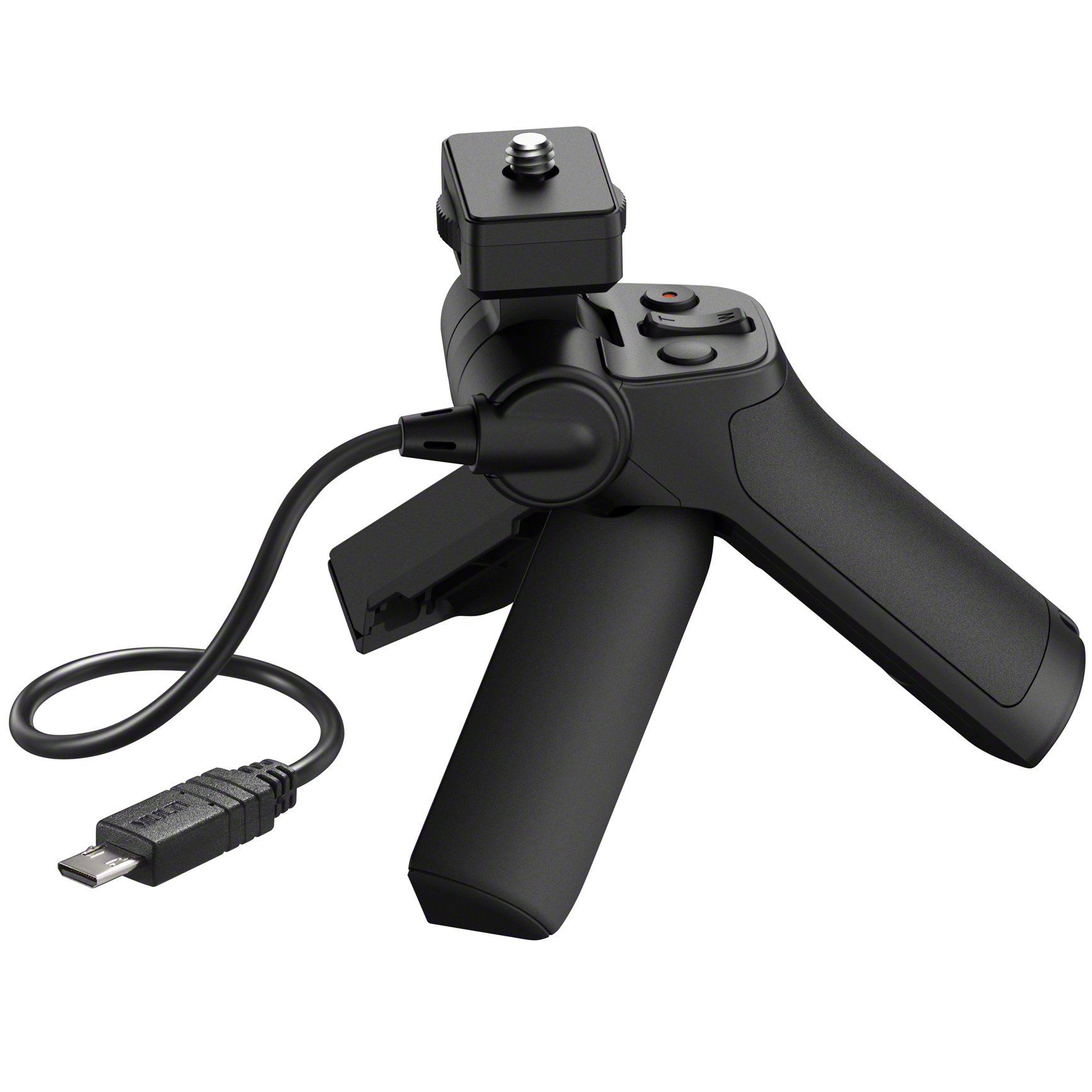 Sony VCT-SGR1 Shooting Grip Camera Tripod for One Handed Vlogging Video Shoots Adjustable Angles Creative and Stable Selfie Bundle w/Lexar 64GB Card + GBX Battery and Charger Compatible with NP-BX1