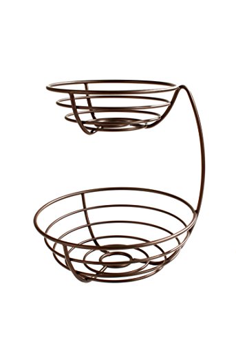 Spectrum Diversified Arched 2-Tier Server for Storage and Organization of Fruit Vegetables Produce and More, Bronze