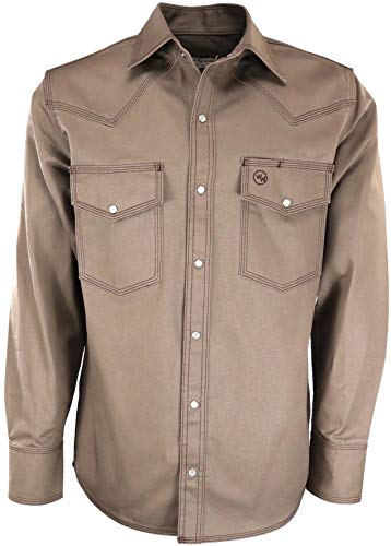 Western Welder Outfitting - Welding Shirt Western Style | Light Weight Tripled-Stitched Welding Shirts, Relaxed Fit, Non FR (XL, Khaki)