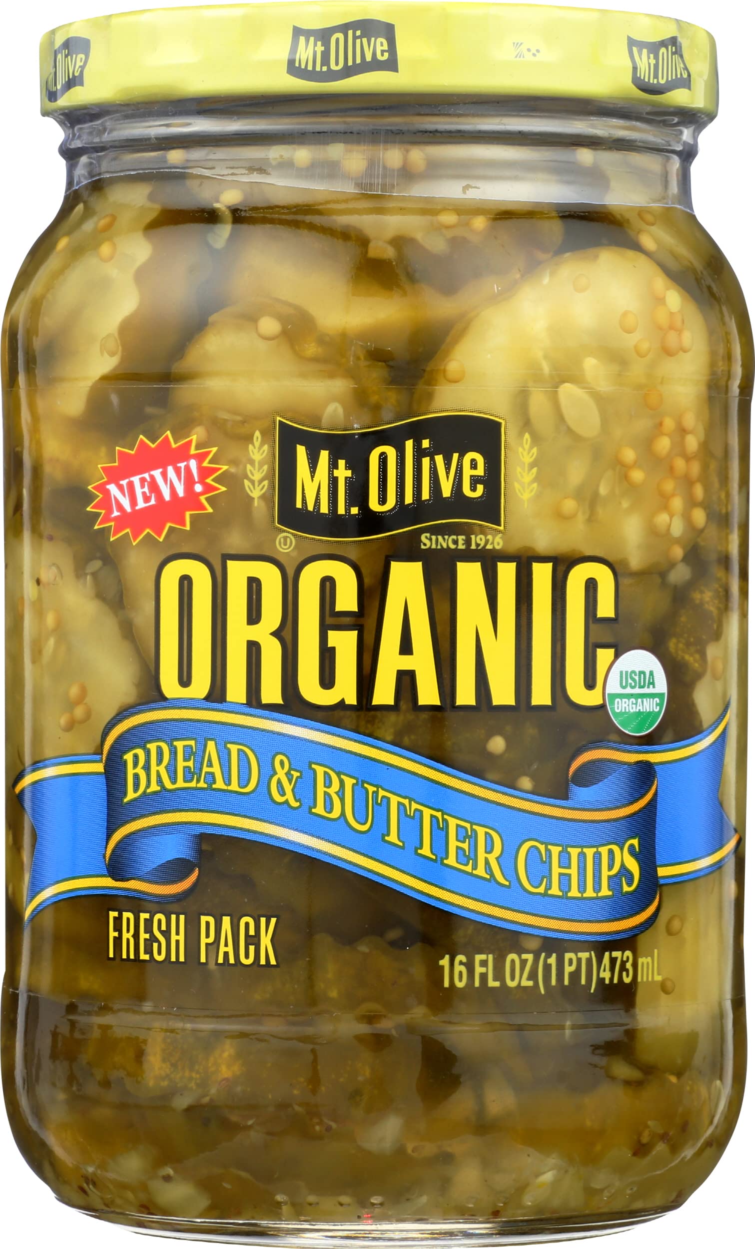 MOUNT OLIVE Organic Bread & Butter Chips, 16 FZ