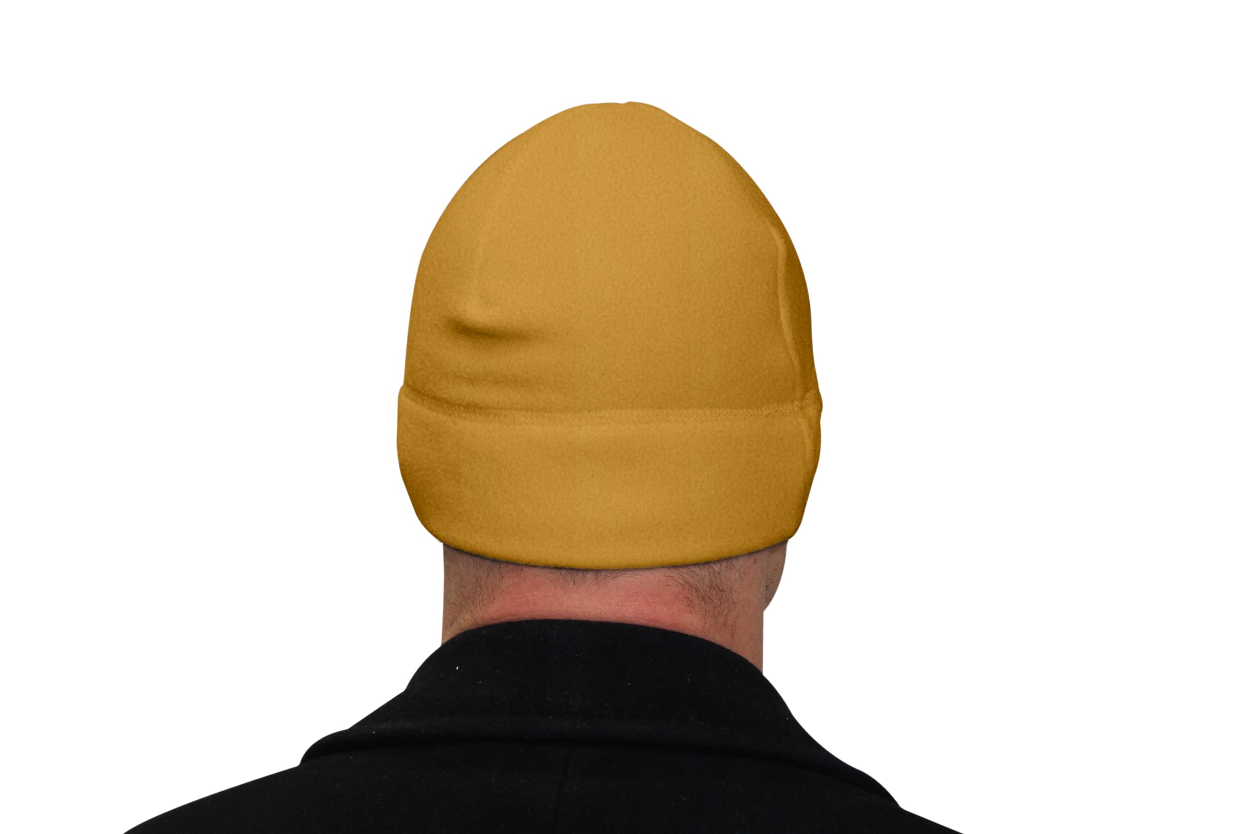 Temple Tape Tactical Fleece Watch Cap Beanie β Skull Cap Fleece Hat - 2 Pack Black/Sand Brown - One Size (Fits Most Heads)