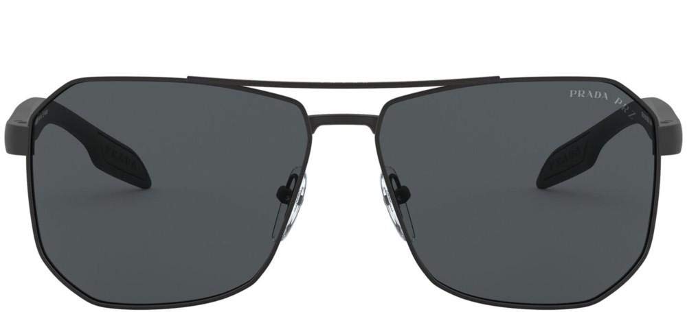 Prada Linea Rossa PS 51VS - DG05Z1 Sunglasses BLACK RUBBER w/POLAR GREY 62mm