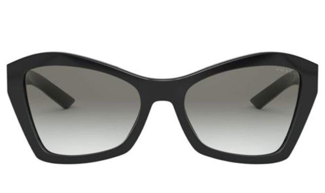 Prada PR 07XS 1AB0A7 Black Plastic Butterfly Sunglasses Grey Gradient Lens