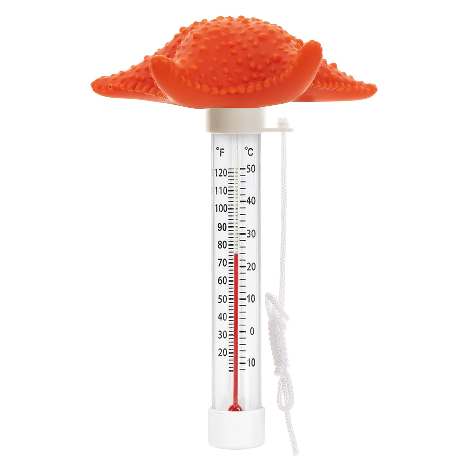 XY-WQ Floating Pool Thermometer, Large Size Easy Read for Water Temperature with String - Swimming Pools, Spas, Hot Tubs, Ponds (Starfish05)