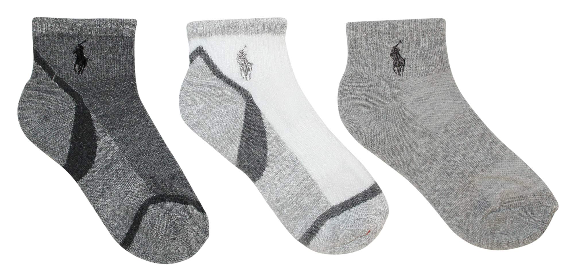 POLO RALPH LAUREN Infant Boy's 6-Pack Organic Essentials Quarter Socks, Assorted, 18-24 Month