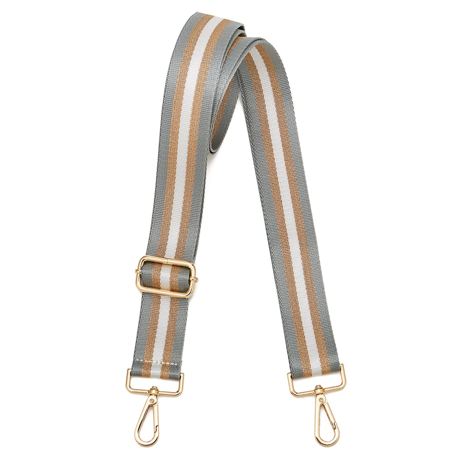 Wide Purse Strap Replacement Crossbody Handbag Stripe Adjustable Canvas Shoulder Bag-(3.8cm) color21