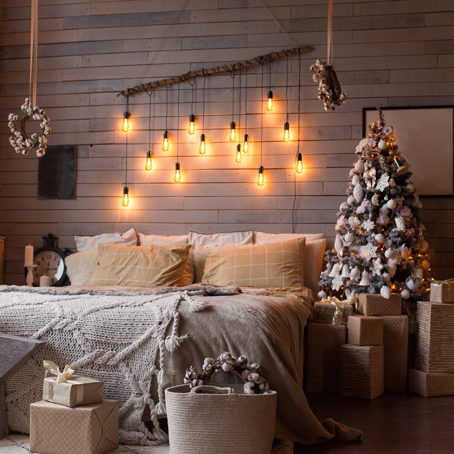 OxyLED 8 Pack LED Edison Bulbs 60W Equivalent, 6W Vintage Style LED Filament Light Bulbs, E26 Medium Base, Non-Dimmable, Warm White 2700K, Antique ST64 Amber Glass Bulb for Bathroom Kitchen Christmas