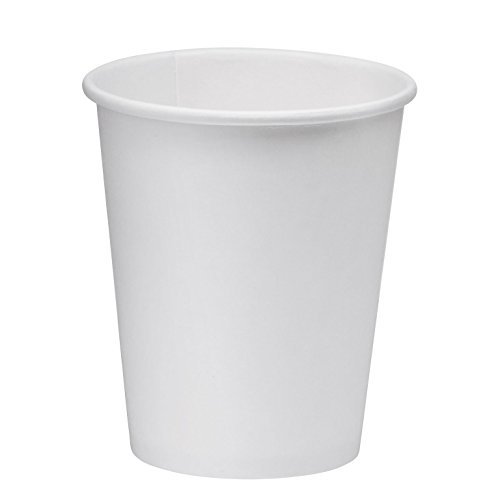 NYHI 50-Pack White Paper Disposable Cups β Hot/Cold Beverage Drinking Cup for Water, Juice, Coffee or Tea β Ideal for Water Coolers, Party, or Coffee On the Goβ (8 oz)