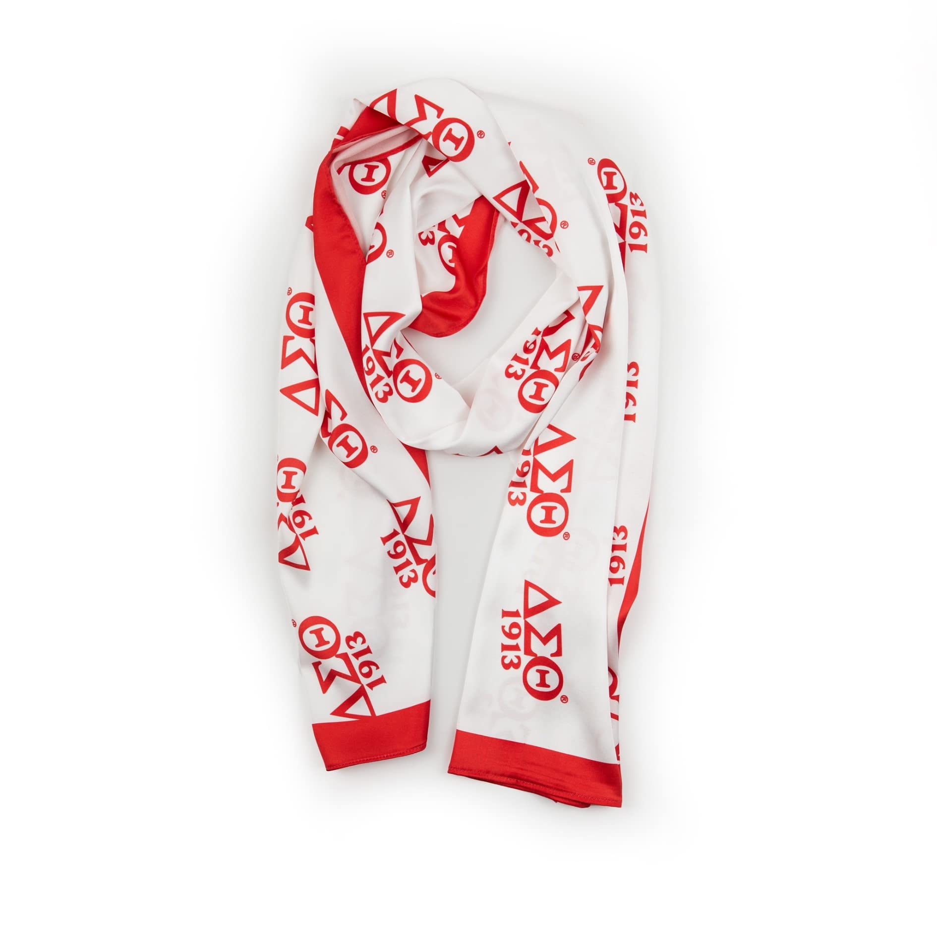 Sorority Paraphernalia Scarf - Lightweight and Comfortable Silk Scarves - 13 in x 56 in Neck Scarf - One Size