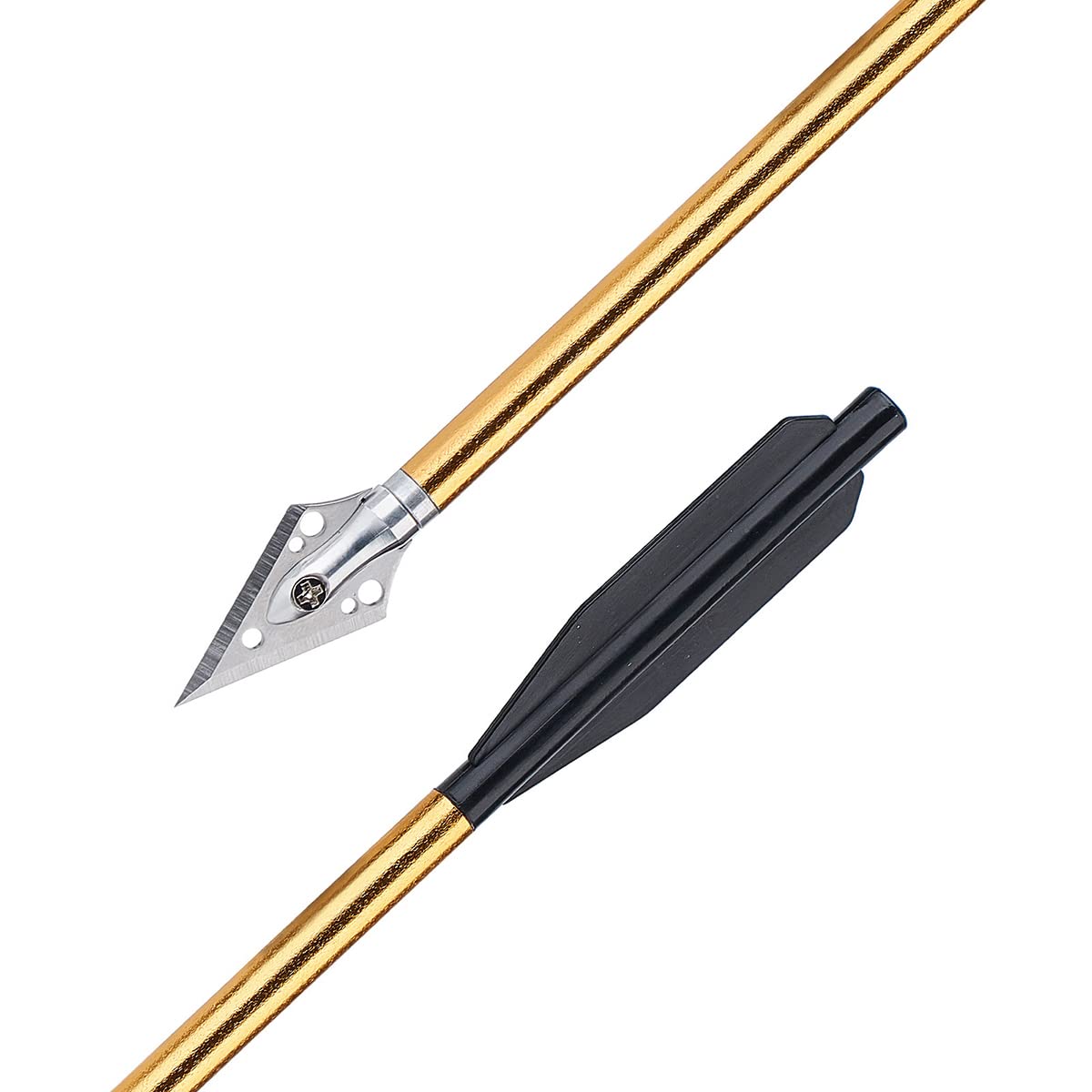 VKEDA 6 Pack Crossbow Bolts 6.3" Mini Crossbow Arrows 50lbs-80lbs for Hunting Or Shooting Practice (Black)