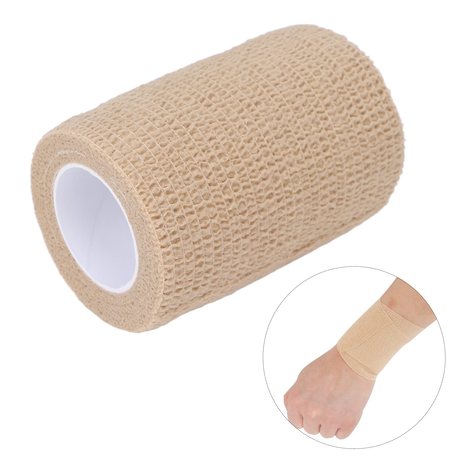 Self-Adhesive Bandage, Skin-Friendly, 3 inches x 5 Yards, Breathable cohesive Bandage, Elastic for Sports Injuries for Wrist sprains