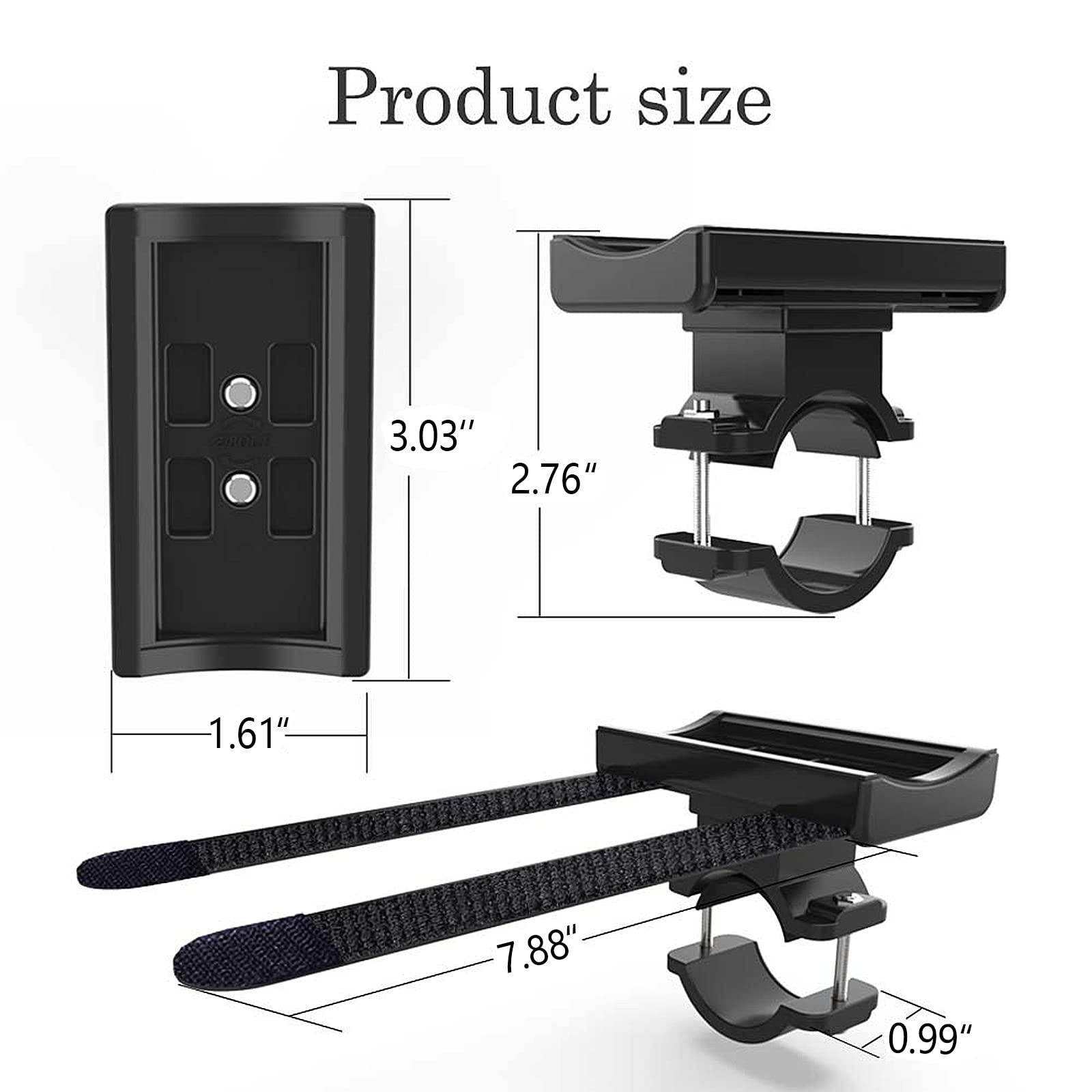 Universal Sporting Camera Bracket Outdoor Bike Mount Holder Accessories for Mountain Bike, Golf Cart, Scooter Stand Bicycle Speaker Mount Light Stand Clip Adjustable Strap for Drink Bottle Rack
