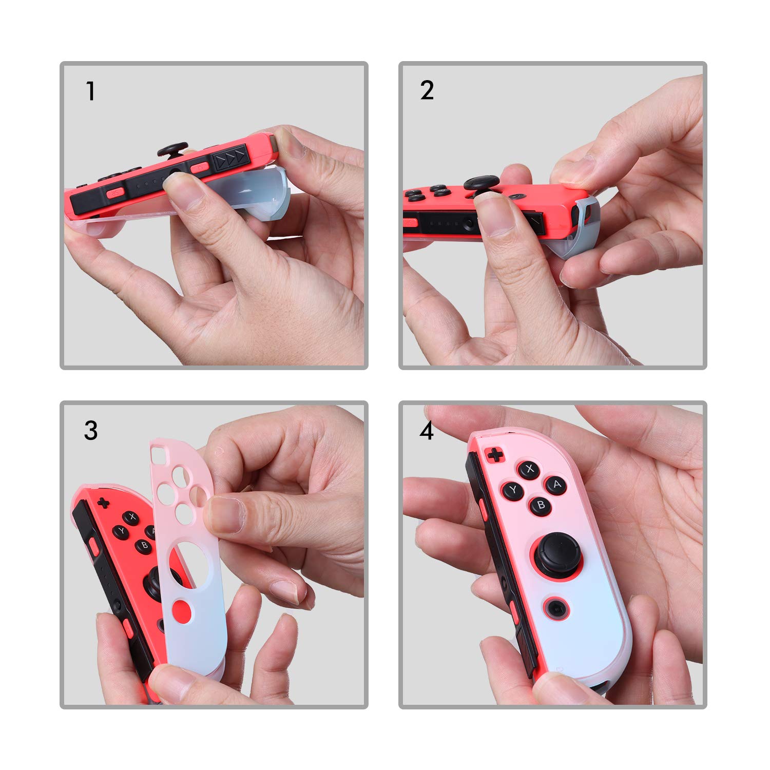 OLYGIVE Protective Case for Nintendo Switch, Hard Cover Case for Nintendo Switch - Pink and Blue