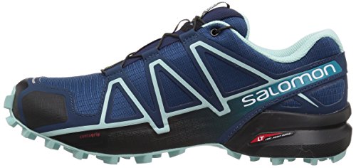 Salomon Women's Speedcross 4 W Trail Running Shoe, Poseidon/Eggshell Blue/Black, 8.5 M US