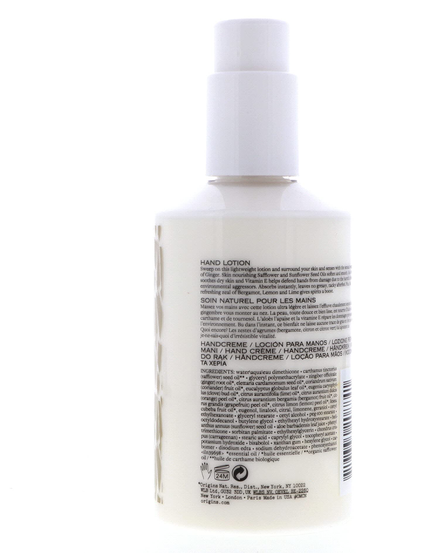 Origins Ginger Hand Lotion, Clear, 6.7 Fl Oz