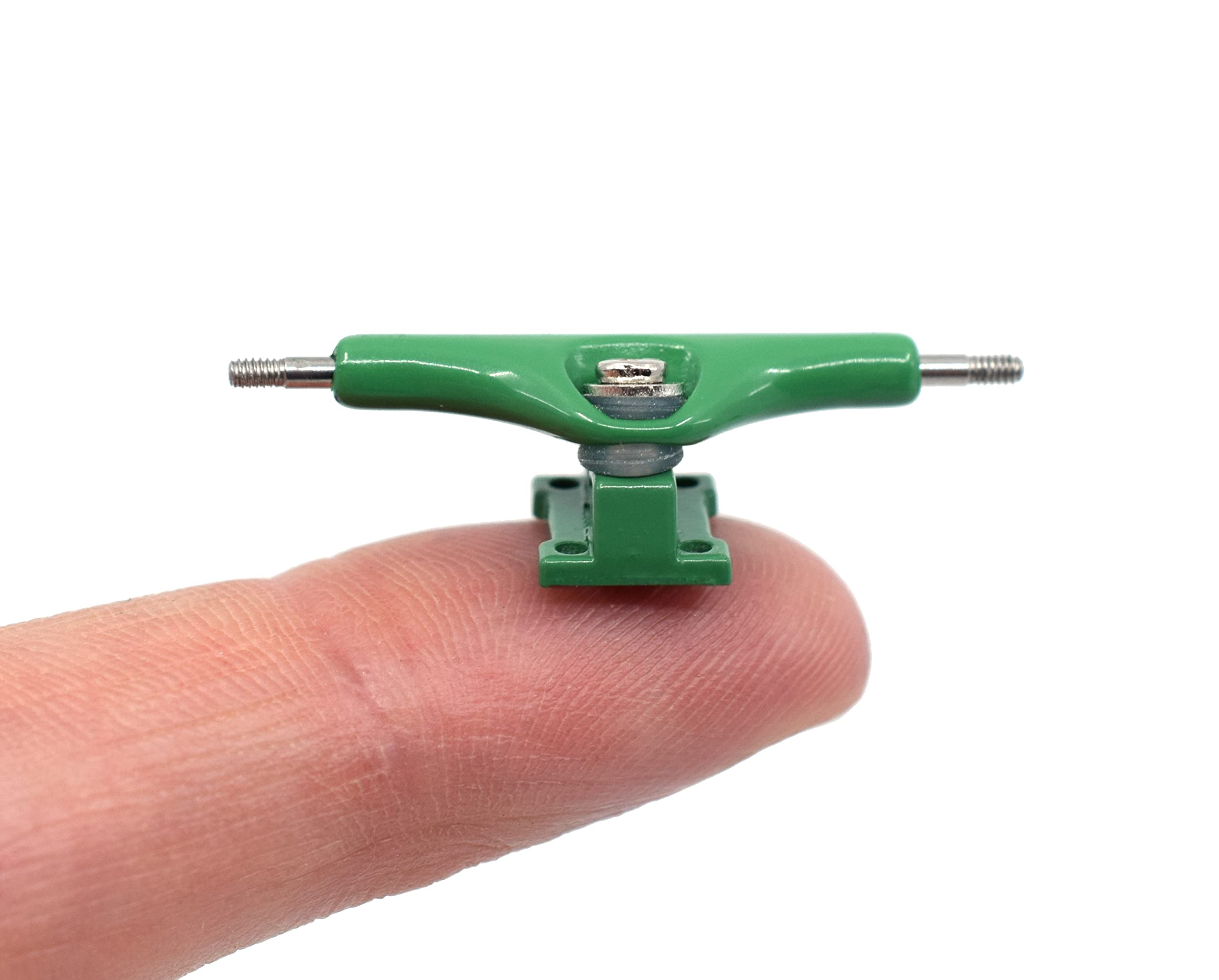 Teak Tuning Prodigy Swerve Fingerboard Trucks, Green Colorway - 34mm Wide - Inverted Kingpin - Professional Shape, Appearance & Components