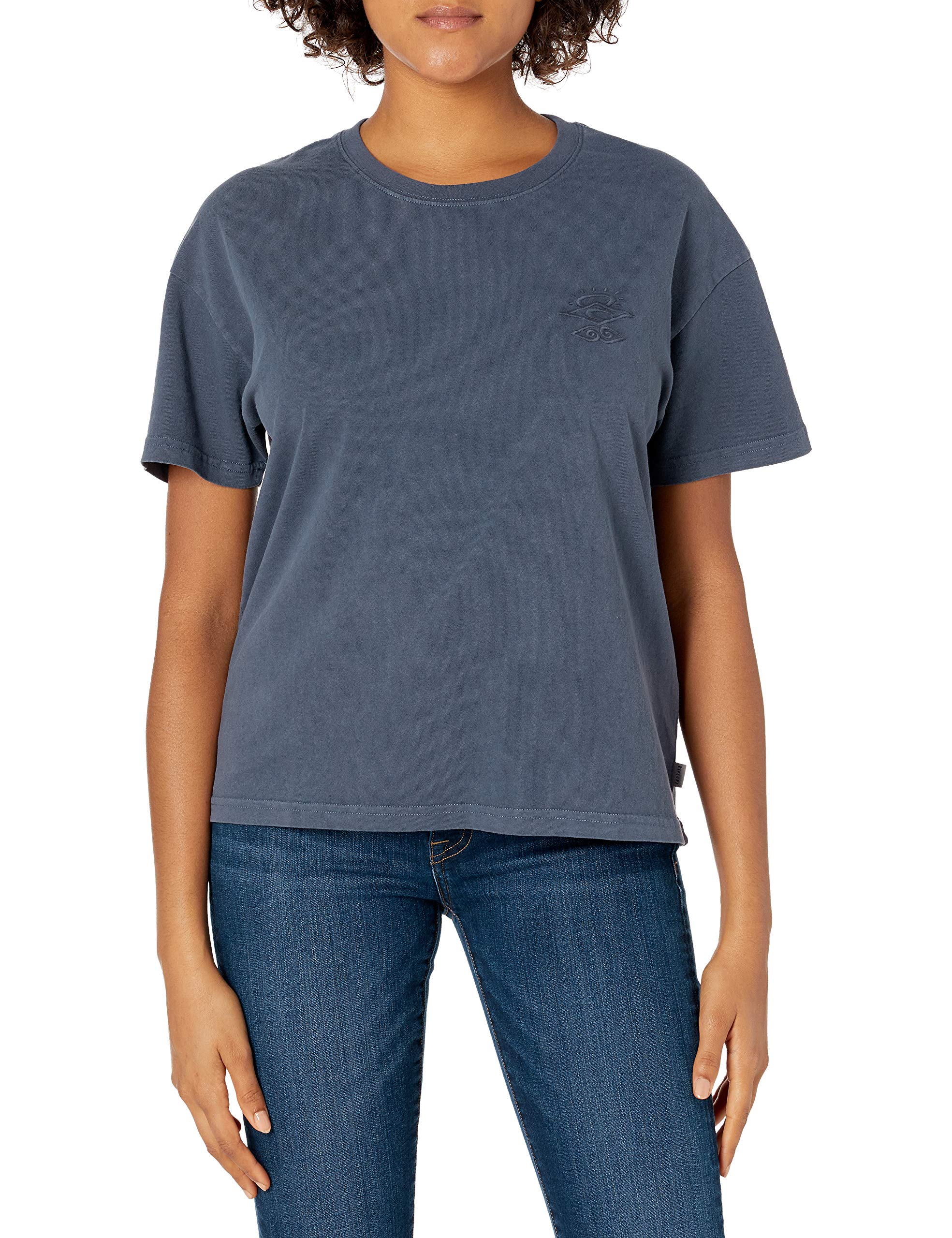 Rip Curl Women's Search Logo TEE Shirt, Indigo, L