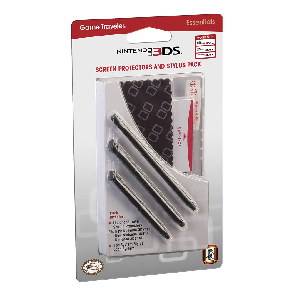 Officially Licensed Nintendo 3DS โ Game Traveler Essentials โ Screen Protector and Stylus Pack