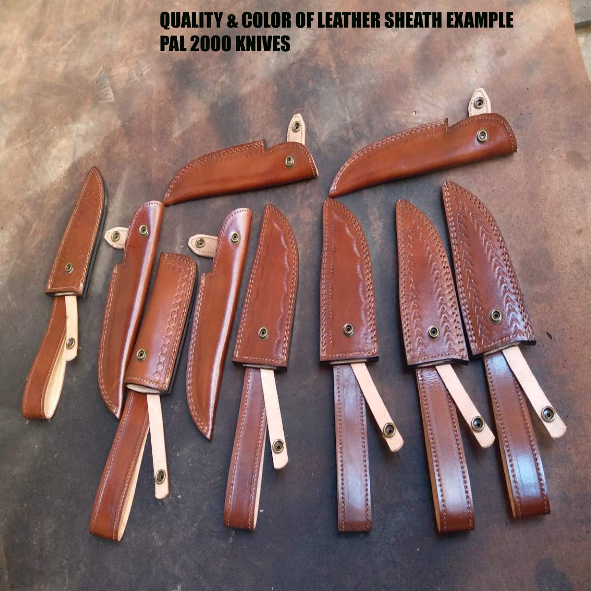 PAL 2000 KNIVES STNG Sub Hilt Handmade Damascus Steel Knife With Sheath 9273